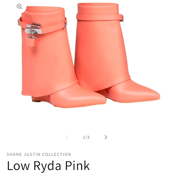 Shoes | Shane Justin Peach Booties | Poshmark